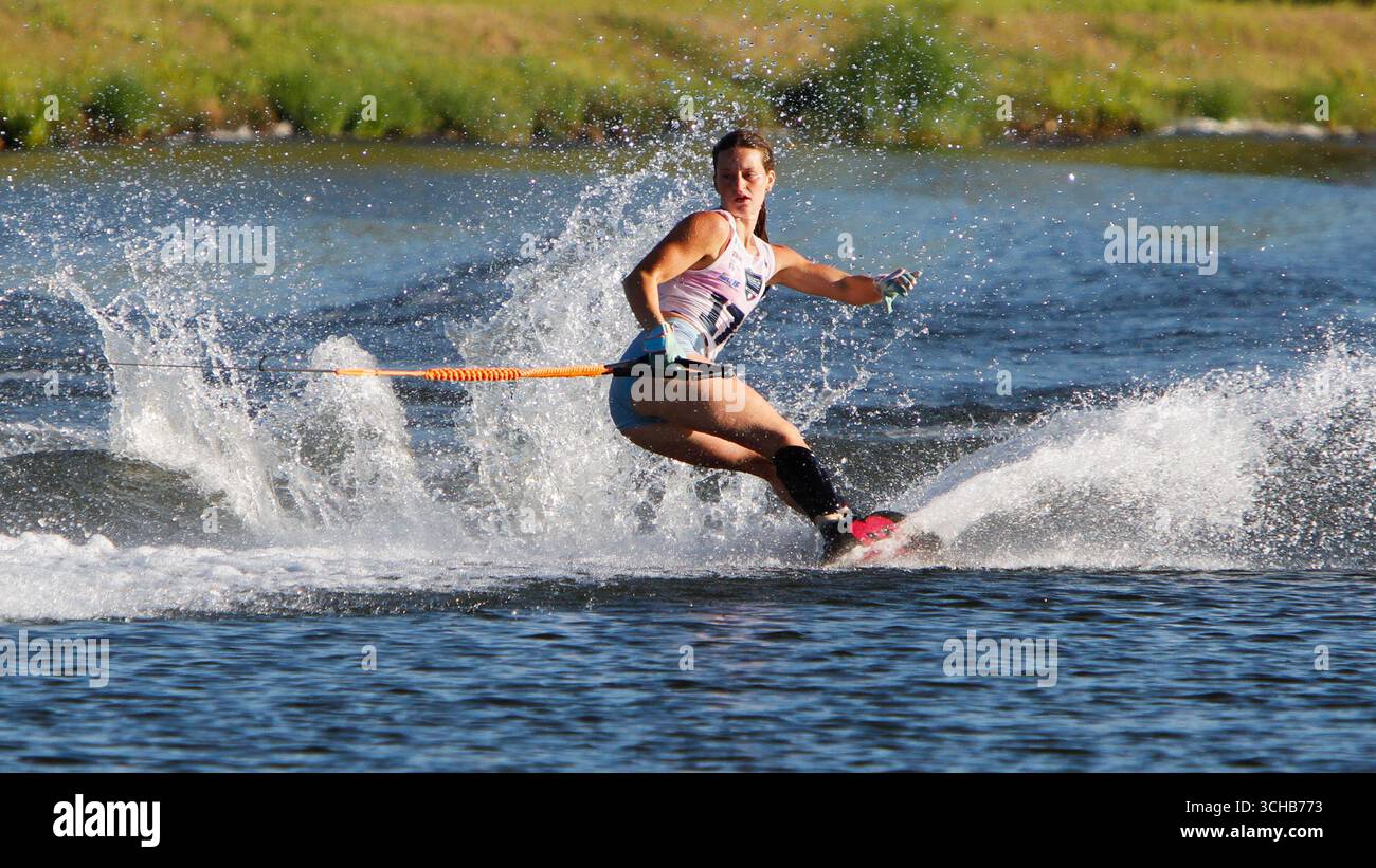 Recetto, Italy. 31st August 2025. American Kennedy Hansen competing in ...