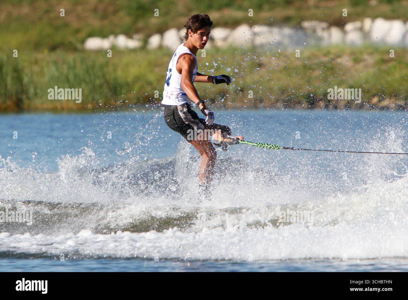 Recetto, Italy. 31st August 2025. Matias Gonzalez (1st stage) competing ...