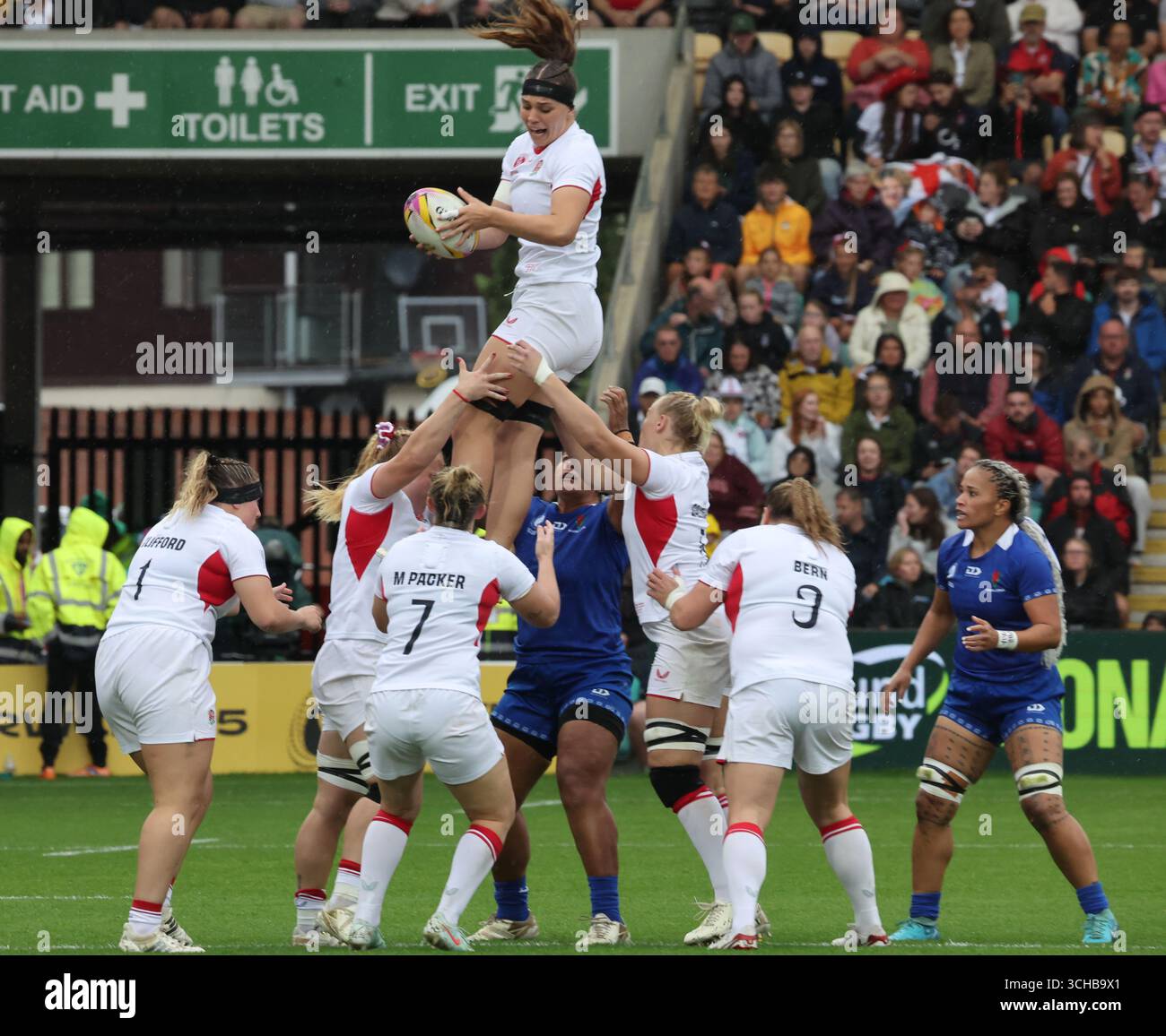 during Women’s Rugby World Cup 2025 Pool A match between England (Red Roses) against Samoa at ...