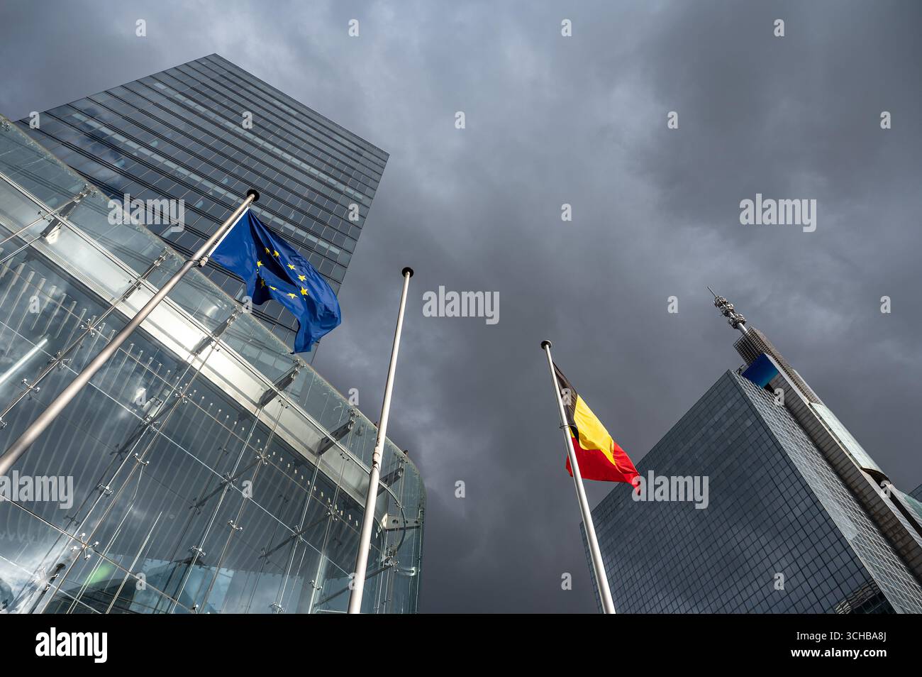 The North Galaxy and Proximus tower in Brussels North Capital Region ...