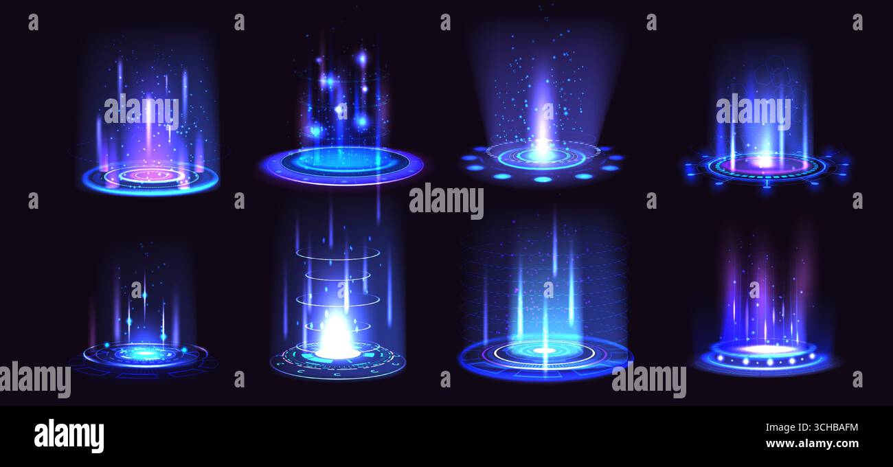 Teleport futuristic portal circle hi-res stock photography and images ...