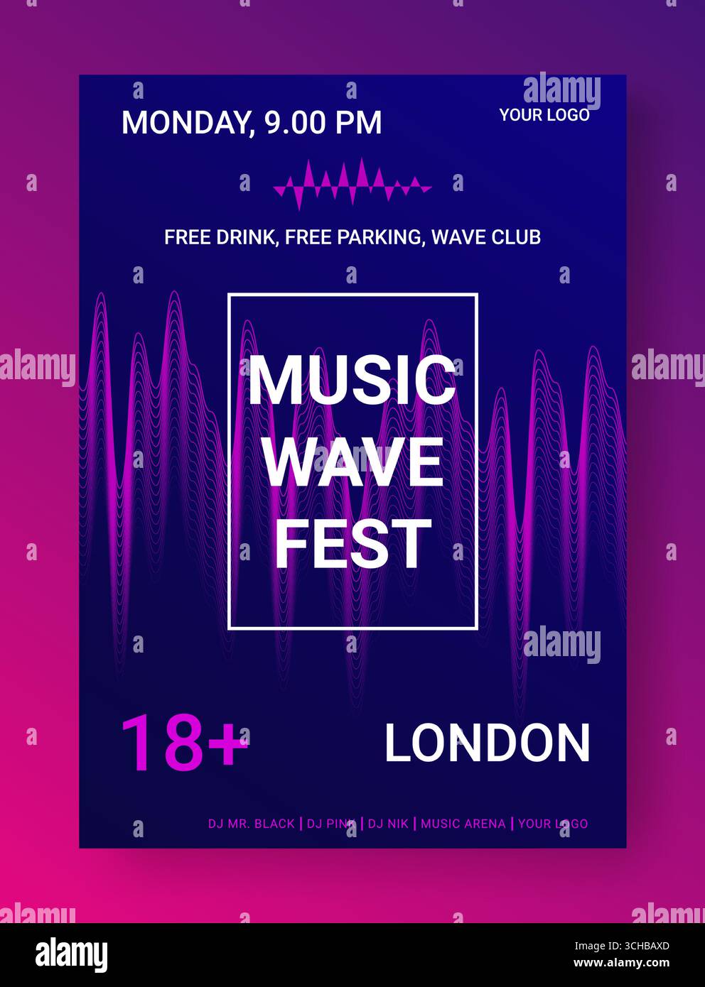 Advertising poster flyer gradient Stock Vector Images - Alamy