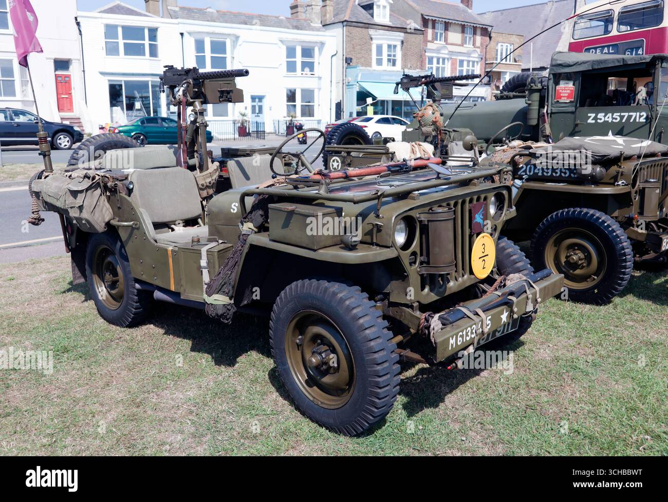 View of a WWII, Willys Jeep, with the 16 Air Assault Pegasus Brigade ...