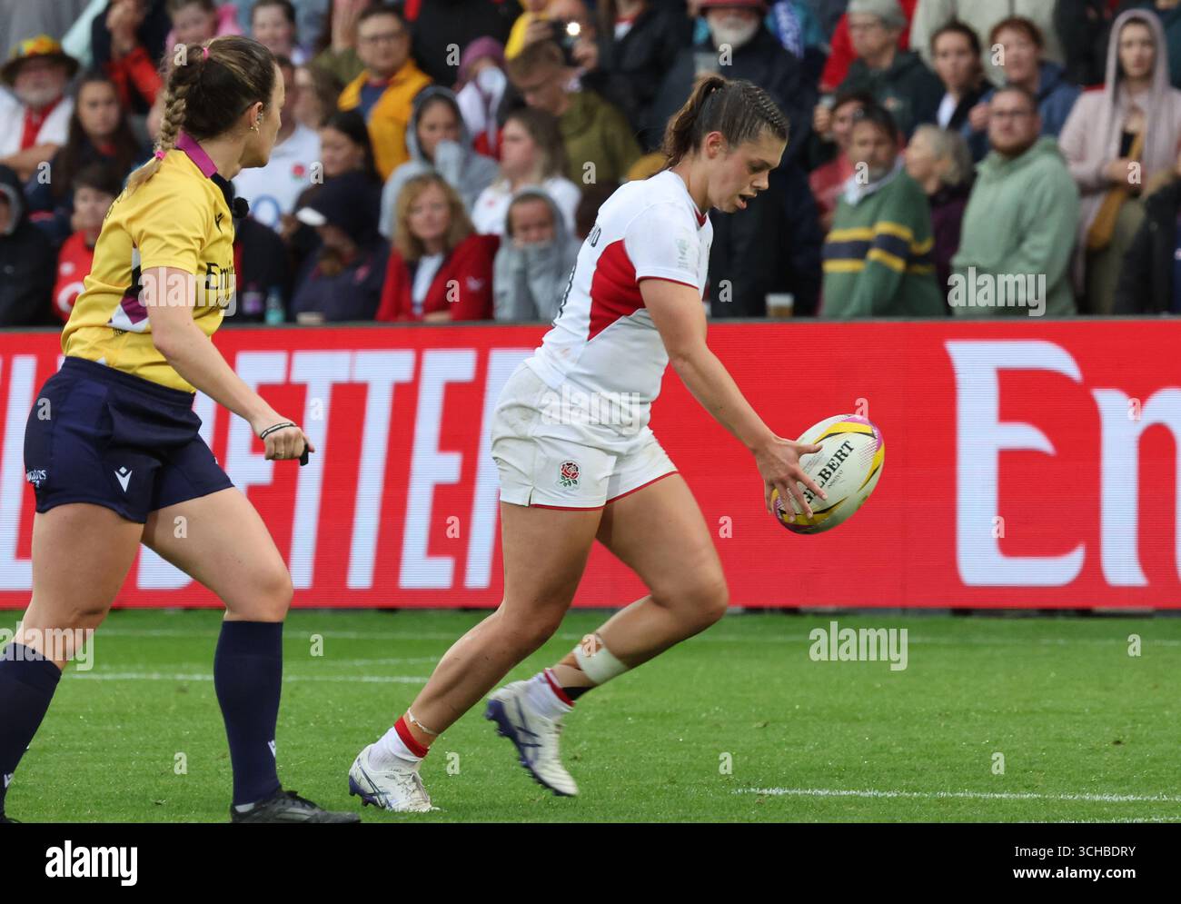 England's(Red Roses)Helena Rowland in action during Women’s Rugby World ...