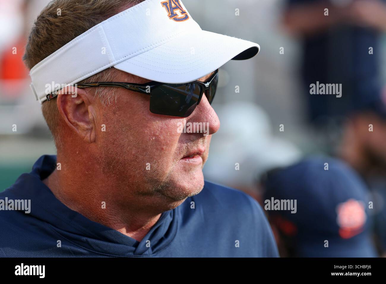WACO, TX - AUGUST 29: Head Coach Hugh Freeze of the Auburn Tigers walks ...