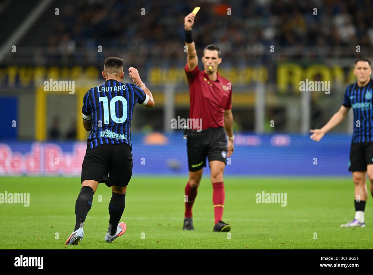 Lautaro Martinez of FC Inter react during the Italian Serie A football match between Inter FC ...