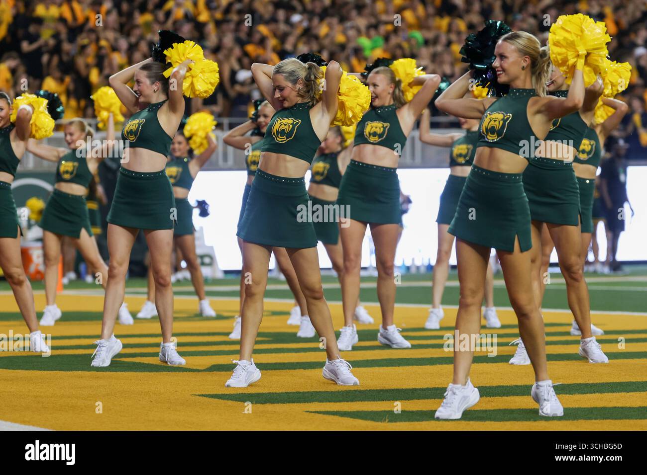 WACO, TX - AUGUST 29: Baylor cheerleaders perform during the college ...