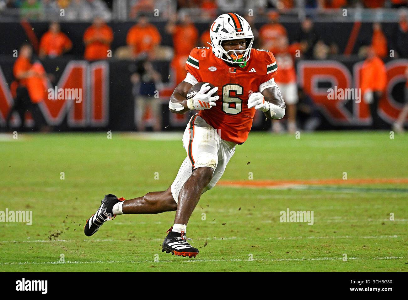 MIAMI GARDENS, FL - AUGUST 31: Miami running back CharMar Brown (6 ...
