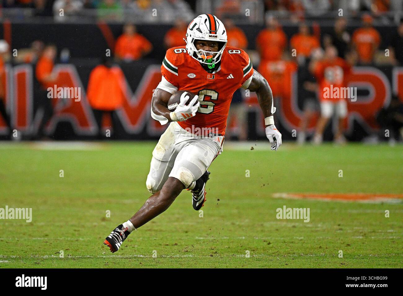 MIAMI GARDENS, FL - AUGUST 31: Miami running back CharMar Brown (6 ...
