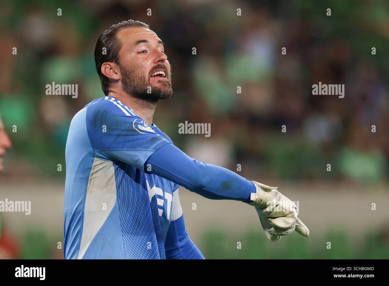 AUSTIN, TX - AUGUST 30: Goalkeeper Brad Stuver #1 of Austin FC points ...