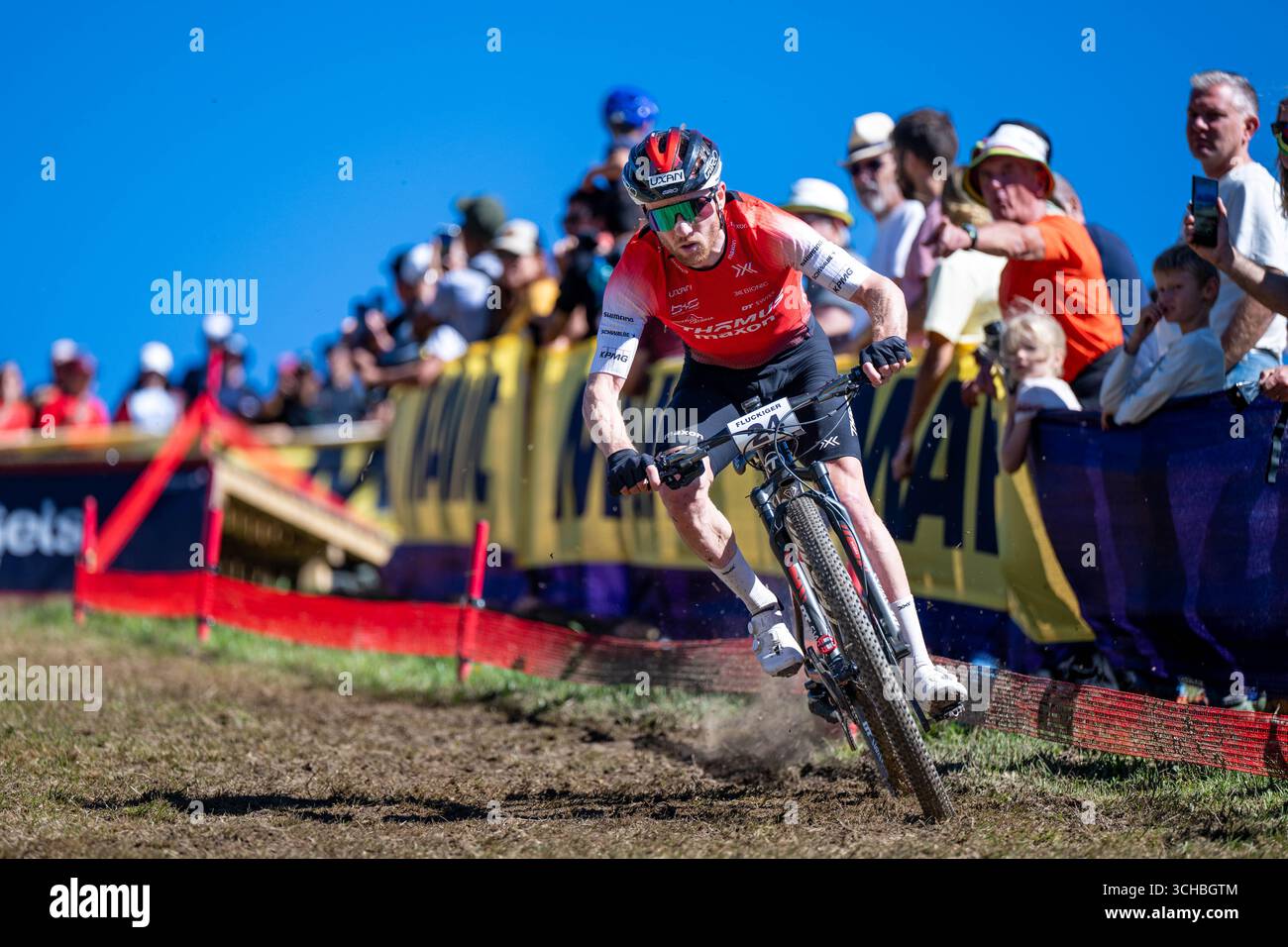 Les Gets, France. 31st Aug, 2025. FLUCKIGER Mathias during the UCI ...