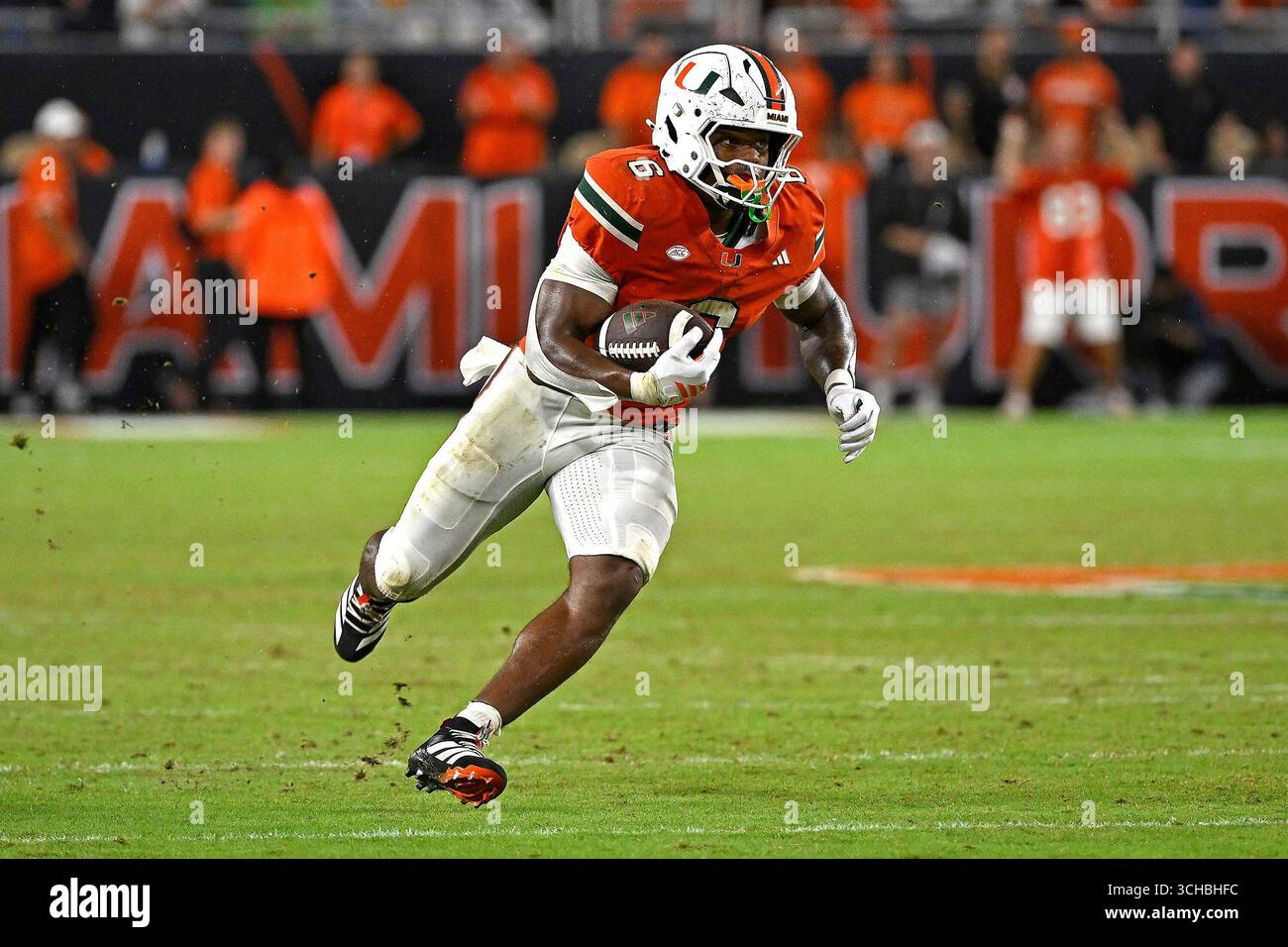 MIAMI GARDENS, FL - AUGUST 31: Miami running back CharMar Brown (6 ...