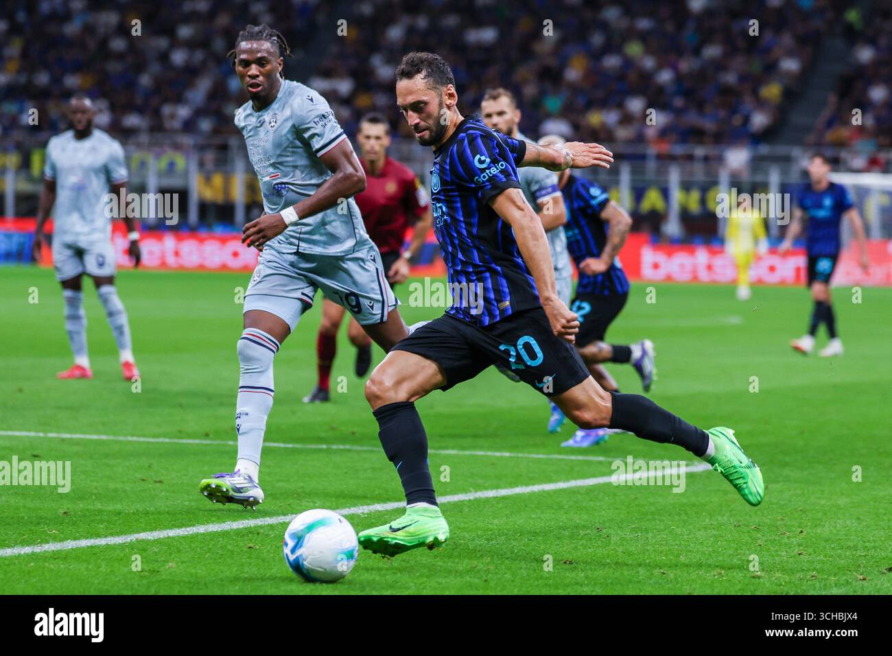 Hakan Calhanoglu of FC Internazionale seen in action during Serie A ...