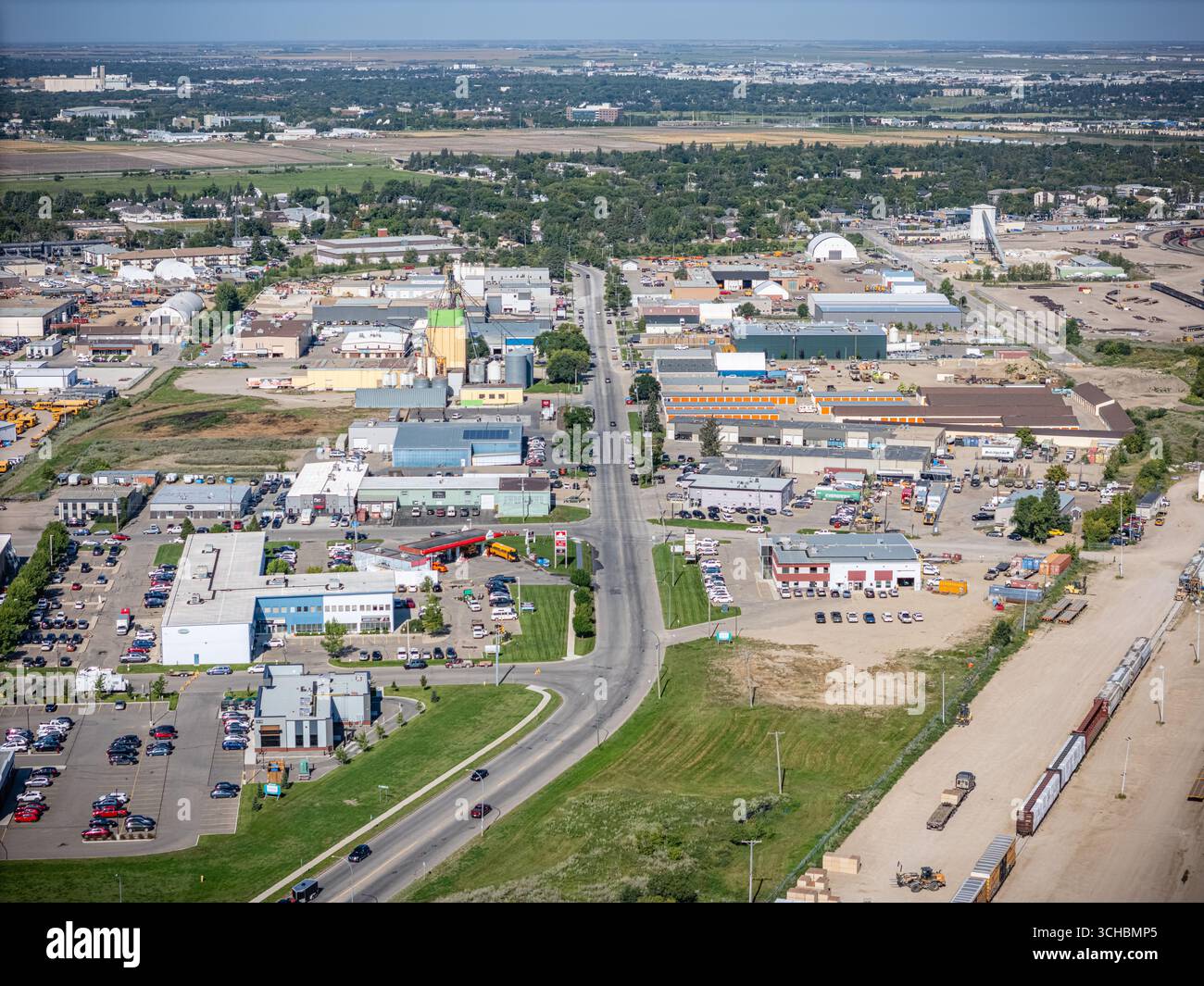 High-resolution aerial drone view of Arbor Creek, a residential ...