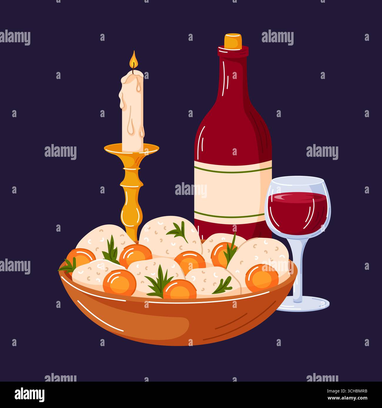 Glass on festive table Stock Vector Images - Alamy