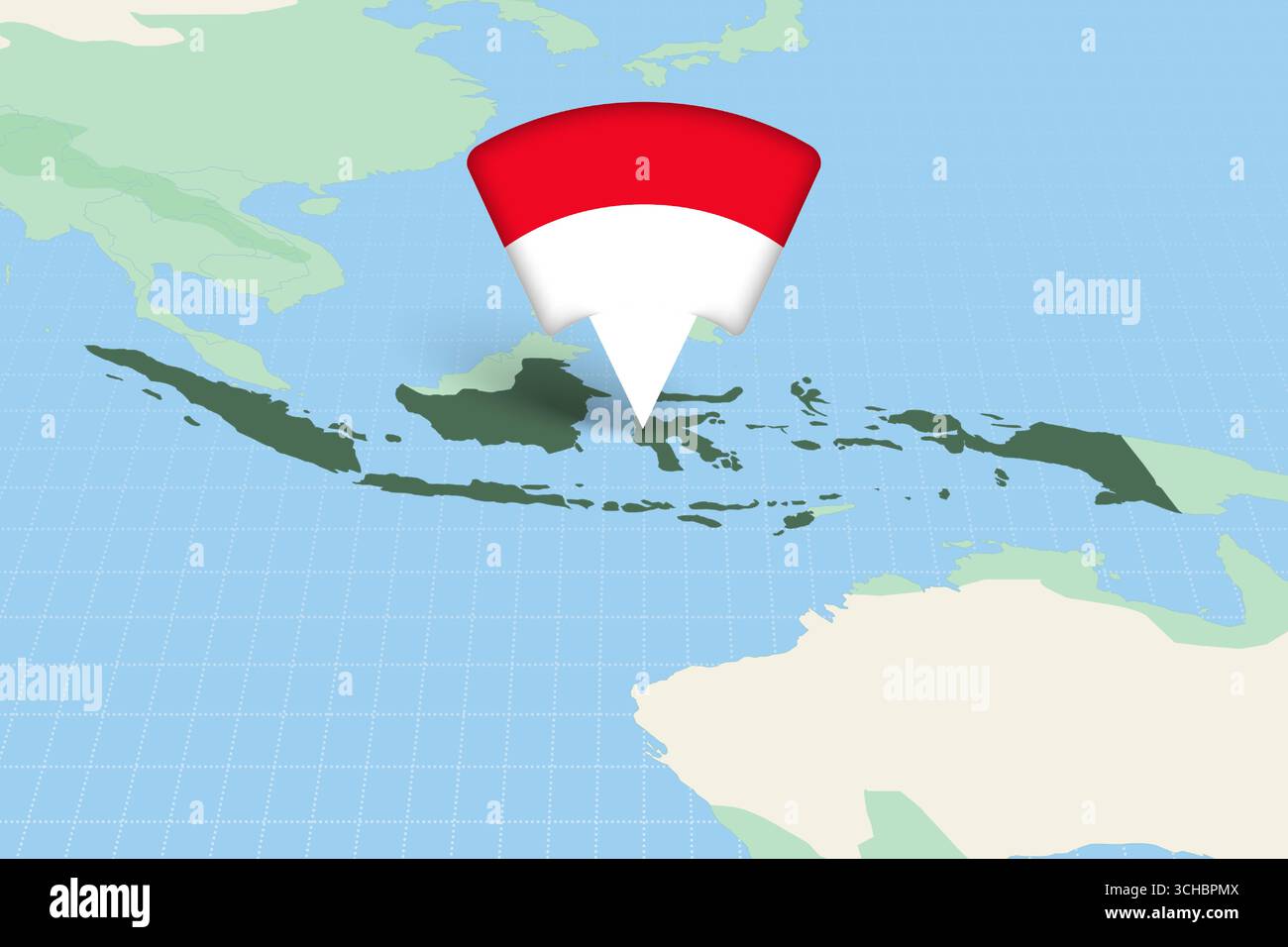 Indonesia location highlighted on hi-res stock photography and images ...