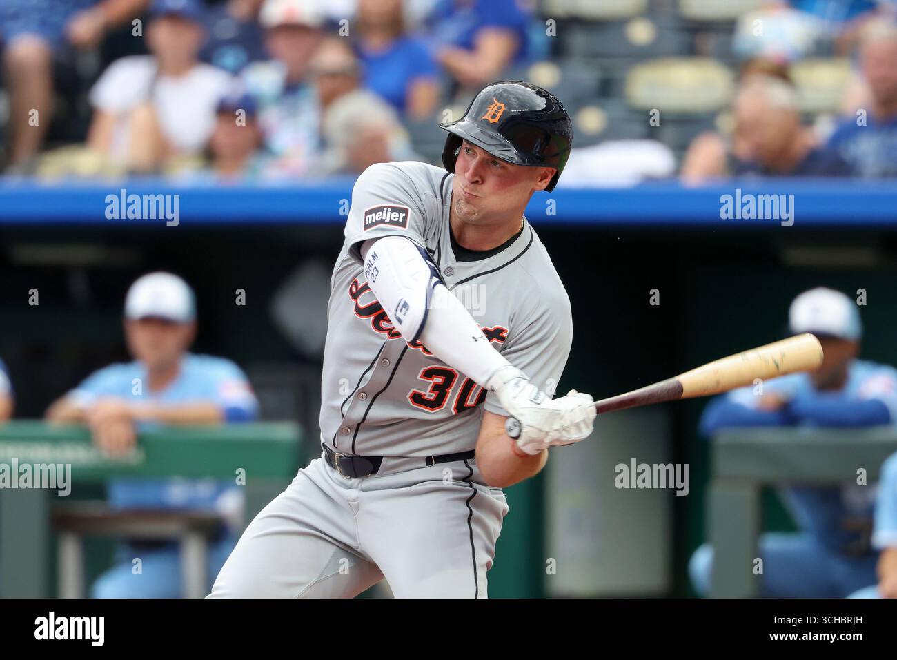 Detroit Tigers' Kerry Carpenter bats during a baseball game against the ...