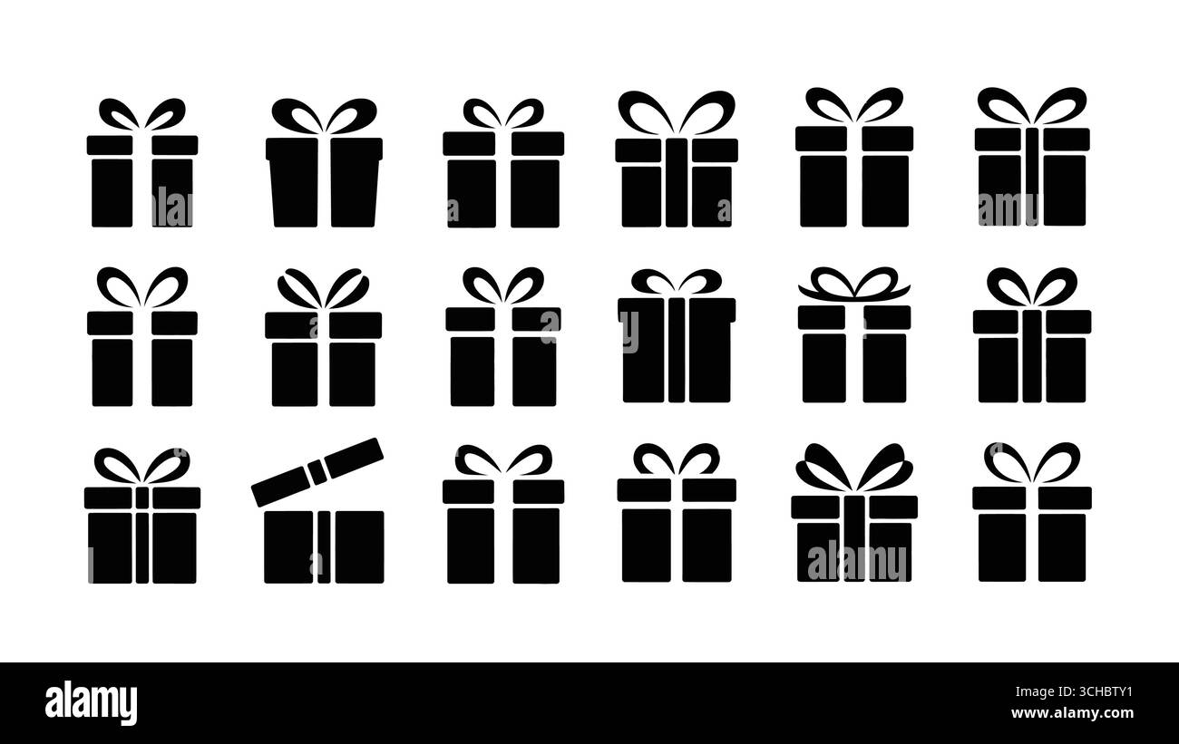 Gift box heart pattern Black and White Stock Photos & Images - Alamy