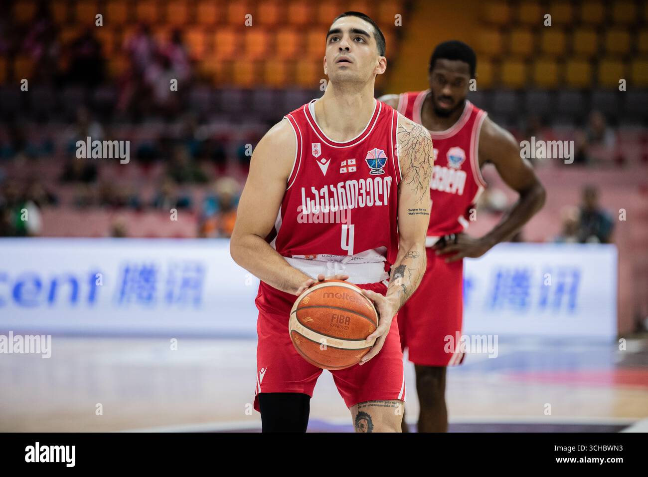Rati Andronikashvili of Georgia seen in action during the group phase ...
