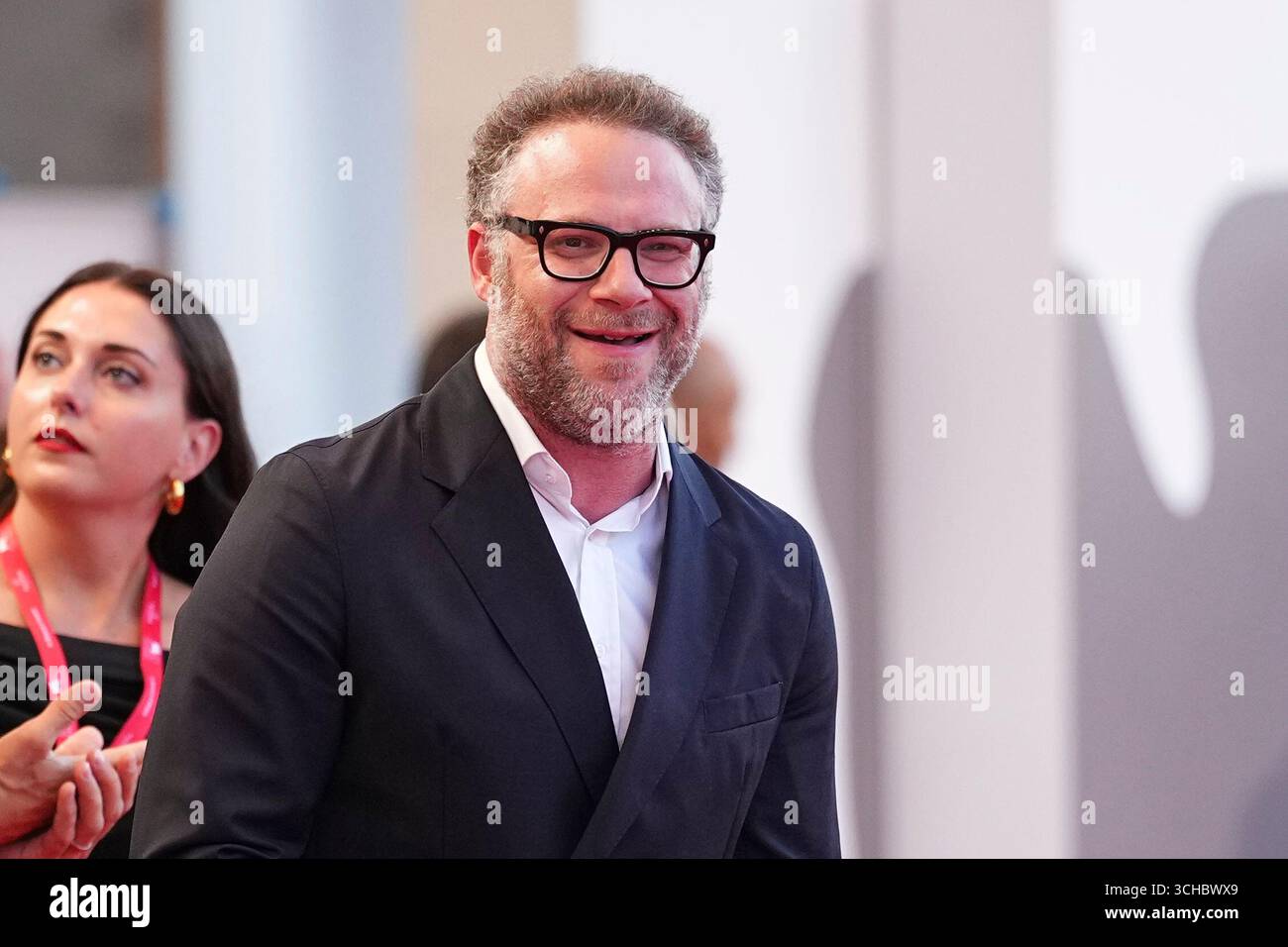 Seth Rogen poses for photographers on the red carpet for the film 'The ...
