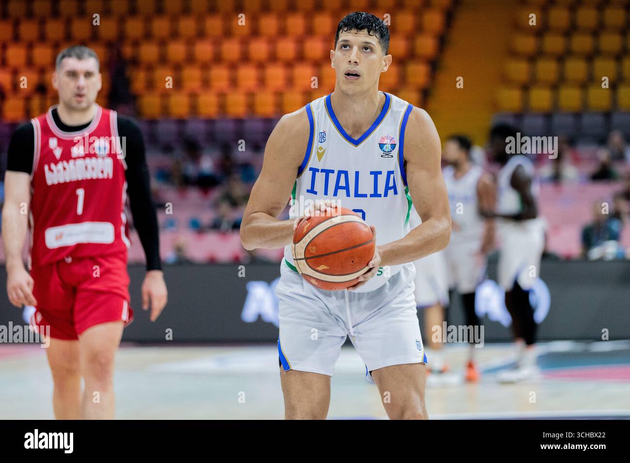 Simone Fontecchio of Italy seen in action during the group phase of the ...