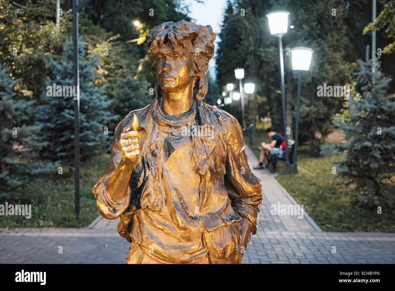 23 June 2025 Almaty Kazakhstan Statue Of Viktor Tsoi Leader Of The