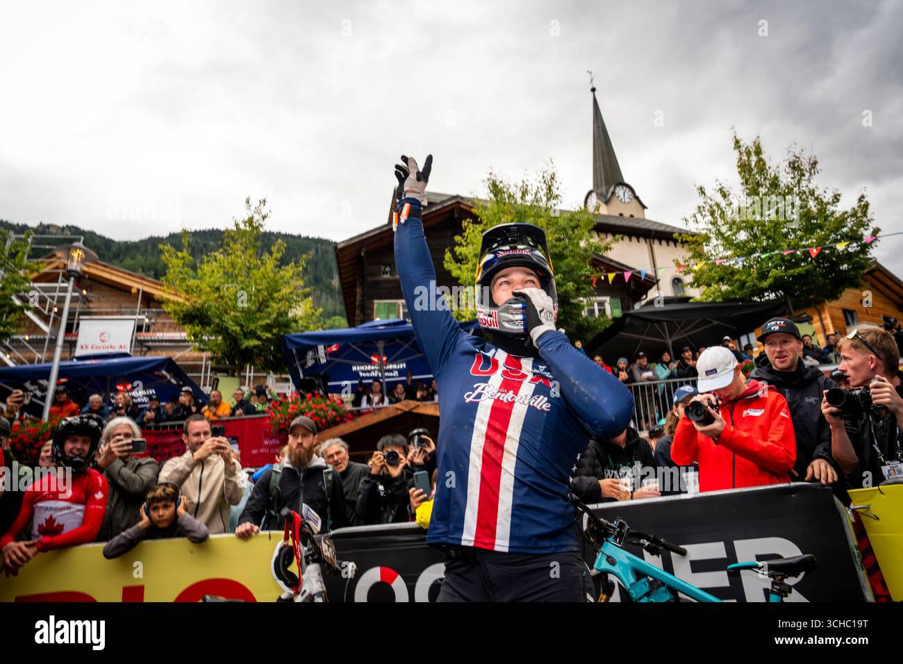 Richard Rude Junior of the United States, celebrates winning the UCI ...