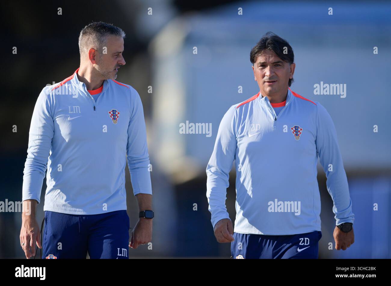 Luka Milanovic and Zlatko Dalic talking ahead of the Croatian national ...