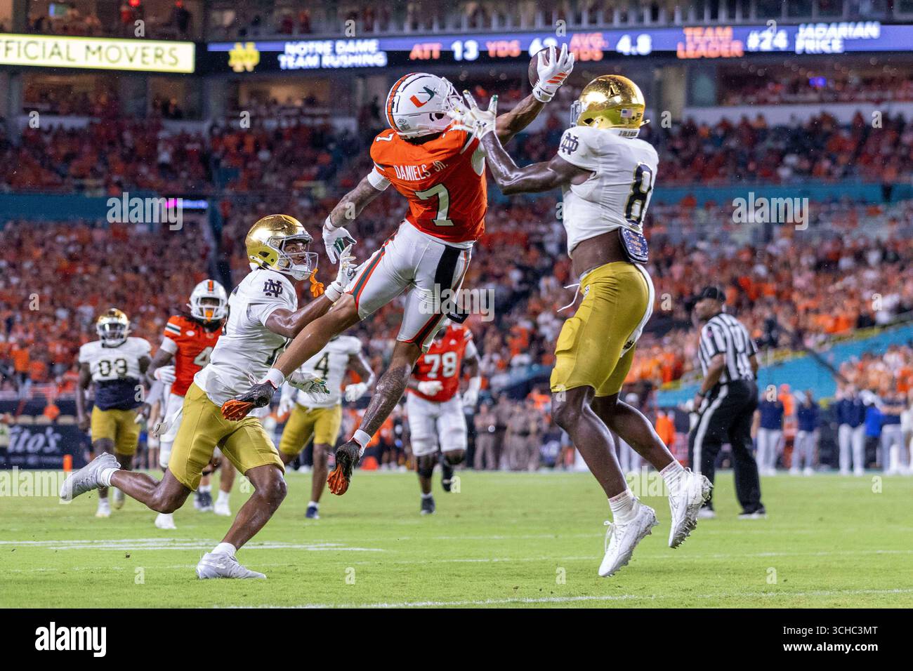 MIAMI GARDENS, FL - AUGUST 31: Miami Hurricanes wide receiver CJ ...