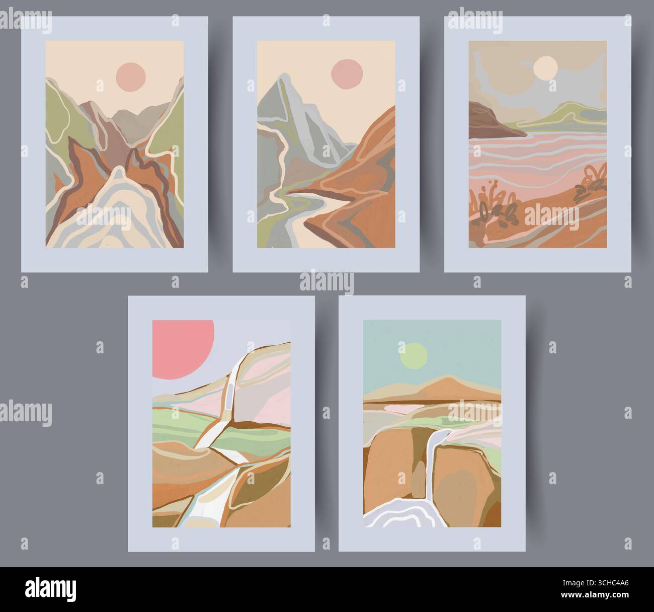 An Exclusive Collection of Abstract Landscape Art Featuring Vibrant and ...