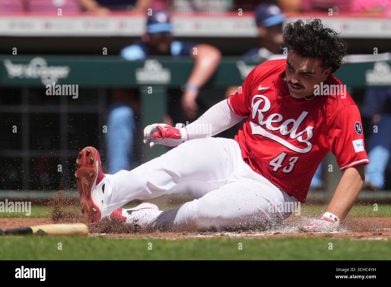 Cincinnati Reds' Sal Stewart scores a run in the second inning of a ...