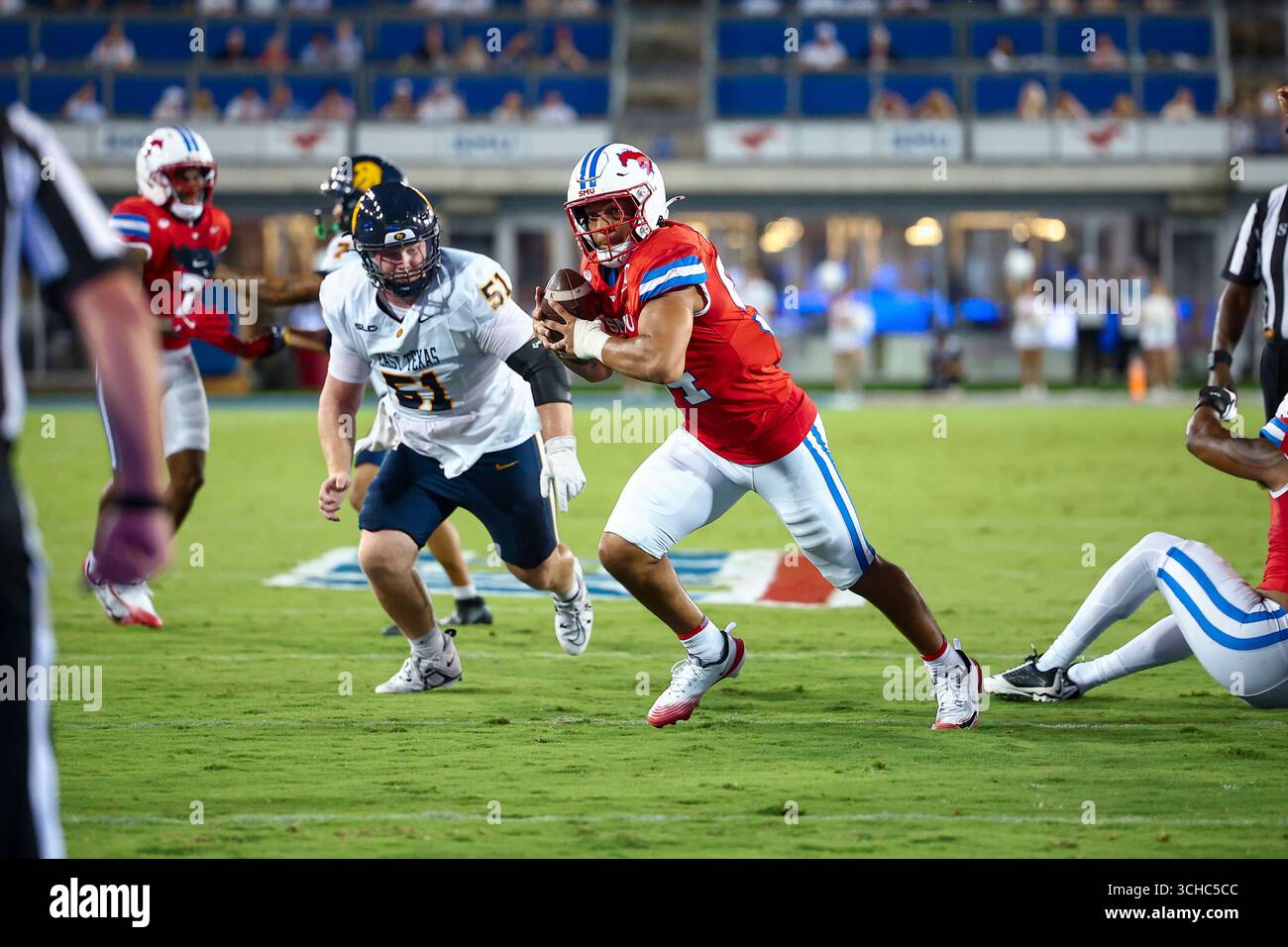 DALLAS, TX - AUGUST 30: SMU Mustangs linebacker Alexander Kilgore (#54 ...