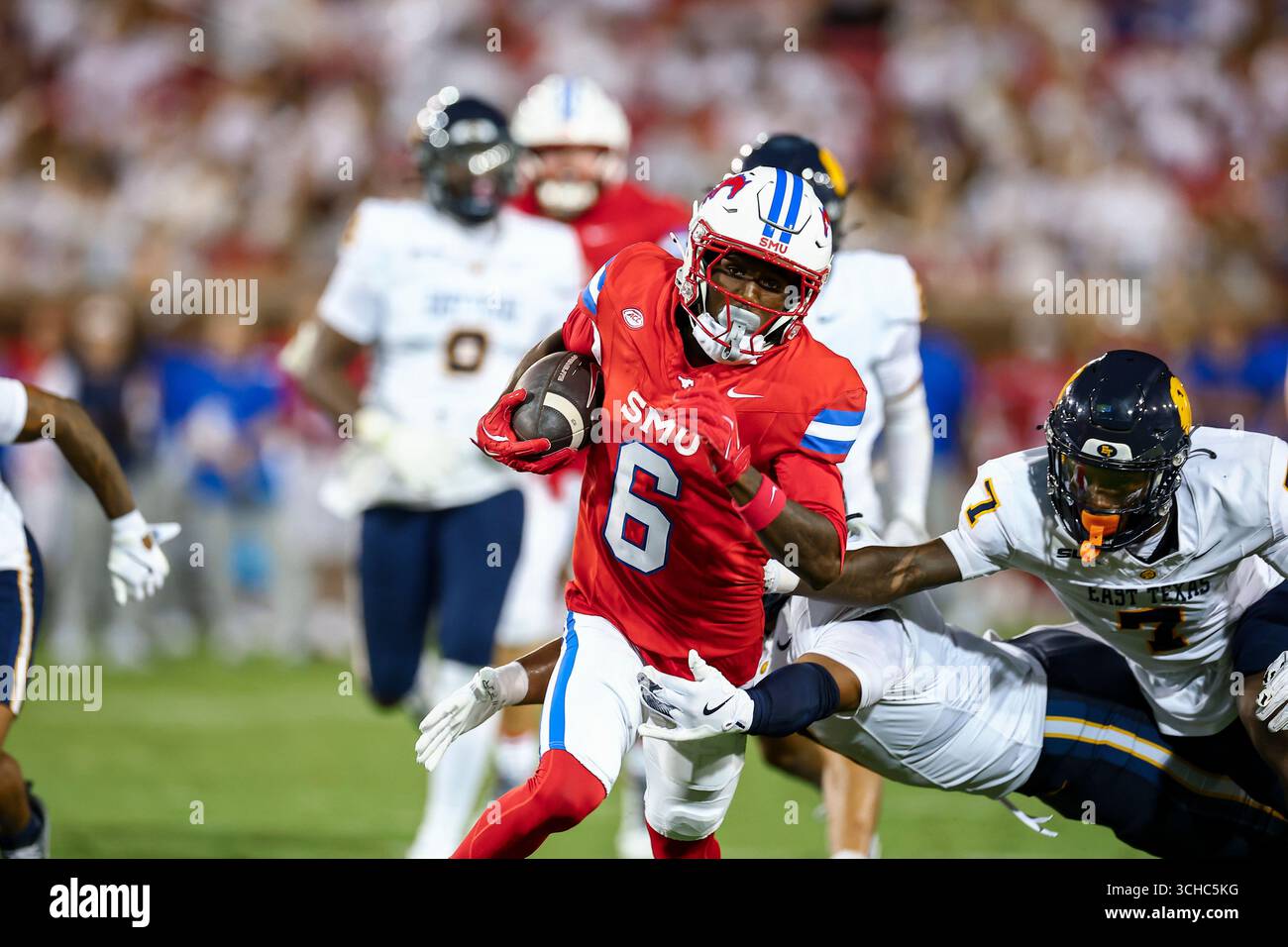 DALLAS, TX - AUGUST 30: SMU Mustangs running back Chris Johnson Jr. (#6 ...