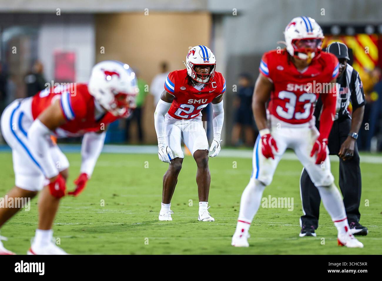 DALLAS, TX - AUGUST 30: SMU Mustangs safety Isaiah Nwokobia (#23) looks ...