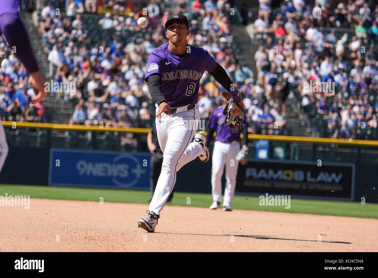 August 31 2025: Colorado second baseman Ryan Ritter (8) makes a play ...