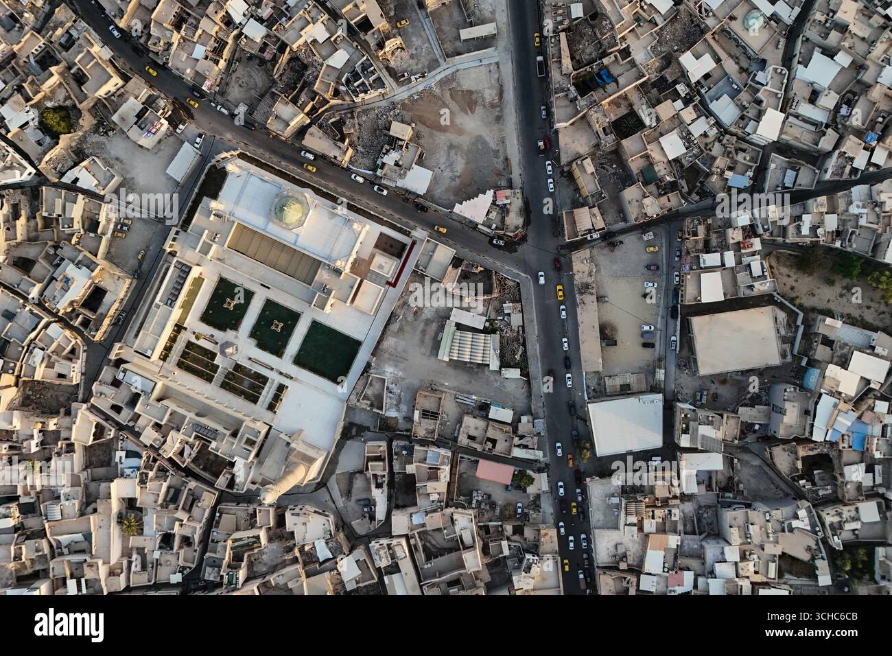 01 September 2025, Iraq, Mosul: An aerial view of the historic Al-Nuri ...