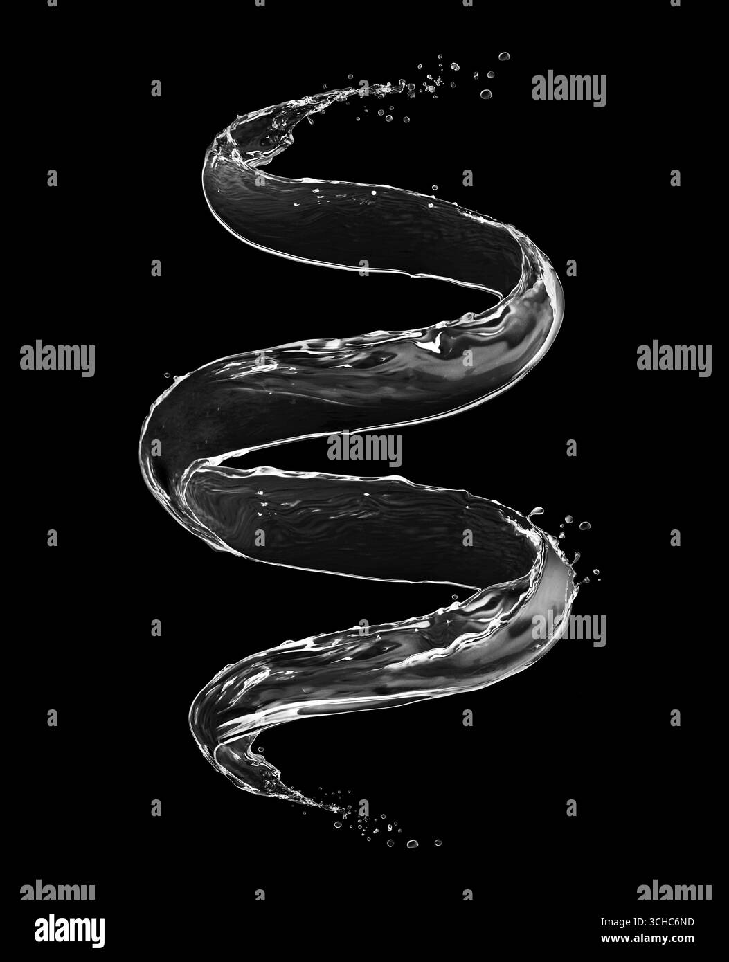 Stream water falling on Black and White Stock Photos & Images - Alamy