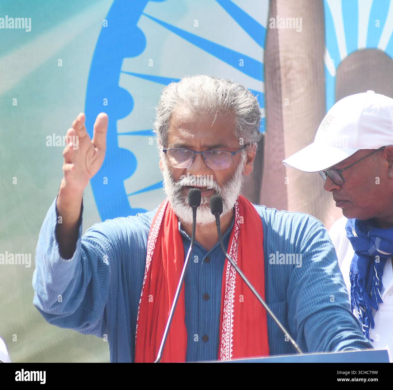 PATNA, INDIA - SEPTEMBER 1: CPI (ML) Liberation General Secretary Dipankar Bhattacharya speaks ...