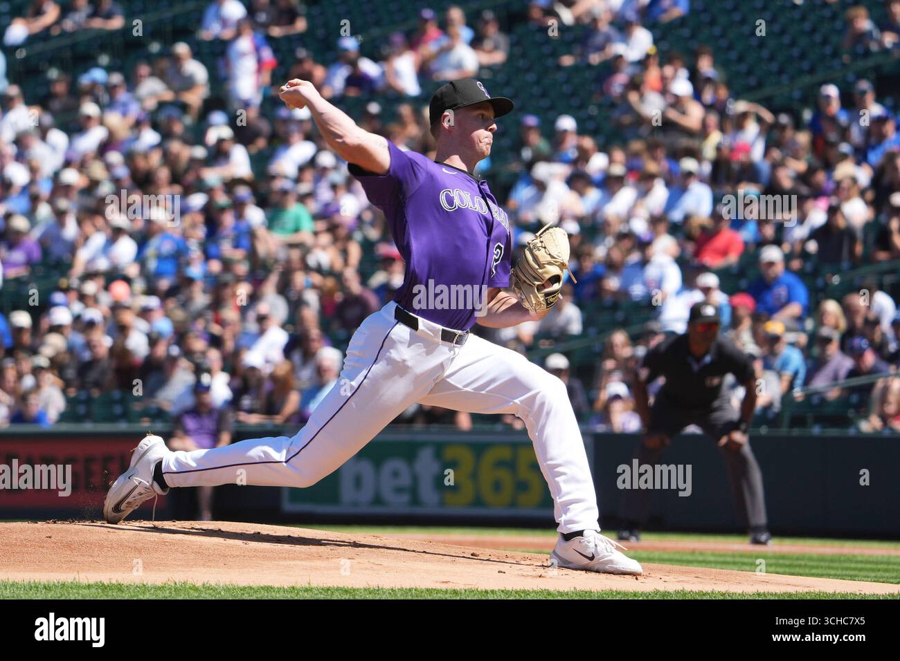 August 31 2025: Colorado pitcher Tanner Gordon (29) throws a pitch ...