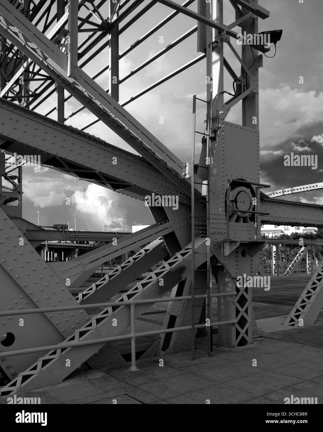 Old lift bridge Black and White Stock Photos & Images - Alamy