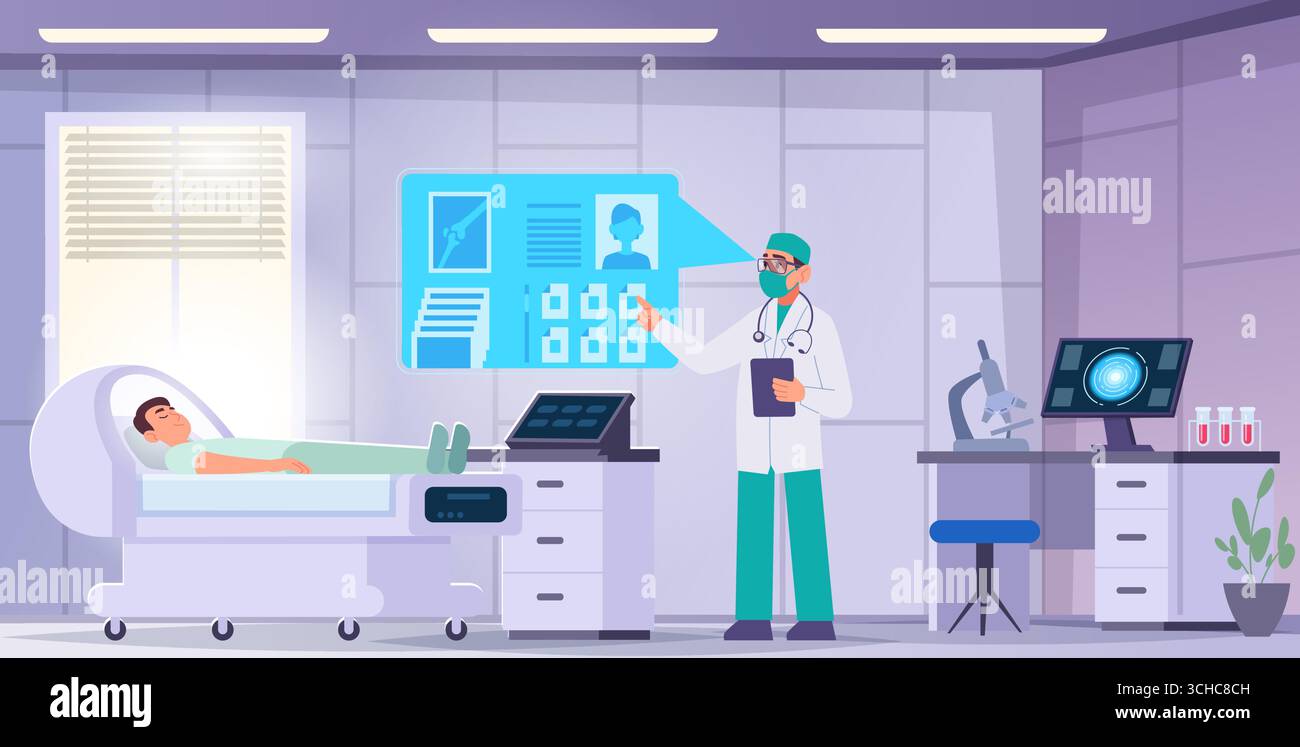 Doctor consultation. Smart medical technology help doctors making ...