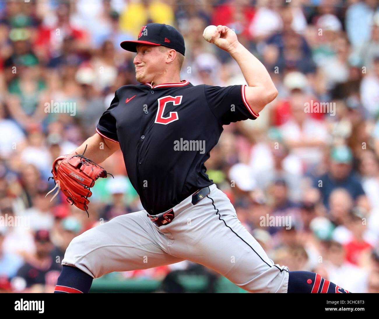 Cleveland Guardians pitcher Parker Messick during the first inning of a ...