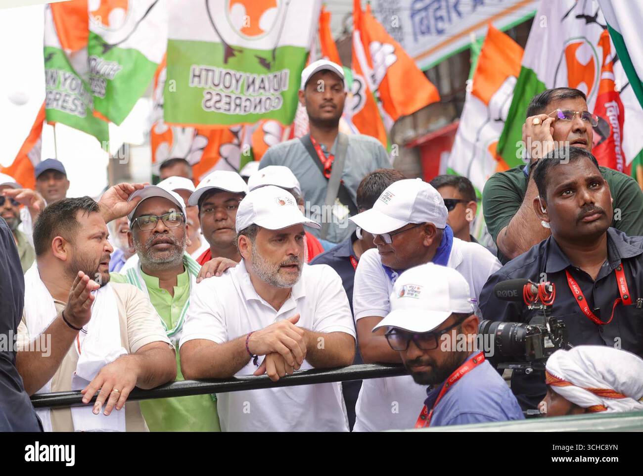 PATNA, INDIA - SEPTEMBER 1: Leader of Opposition in the Lok Sabha and Congress leader Rahul ...
