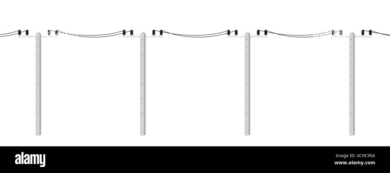 Electric pole. Power Poles. Electric Power transmission. Vector ...