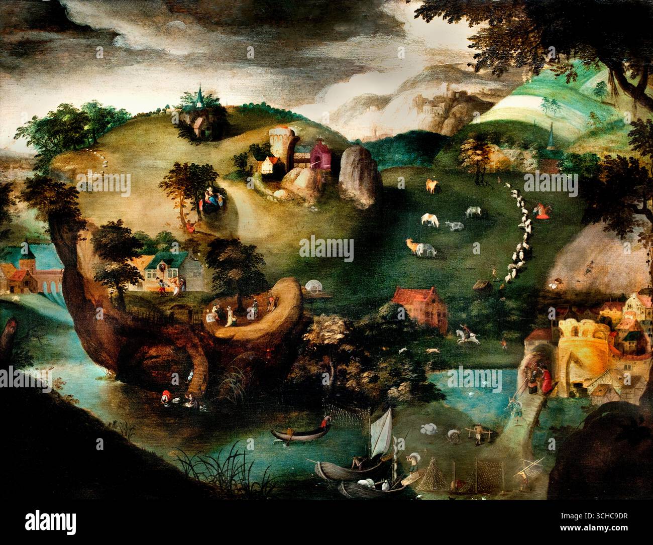 Anthropomorphic Landscape Woman Portrait 16th Century Dutch School ...