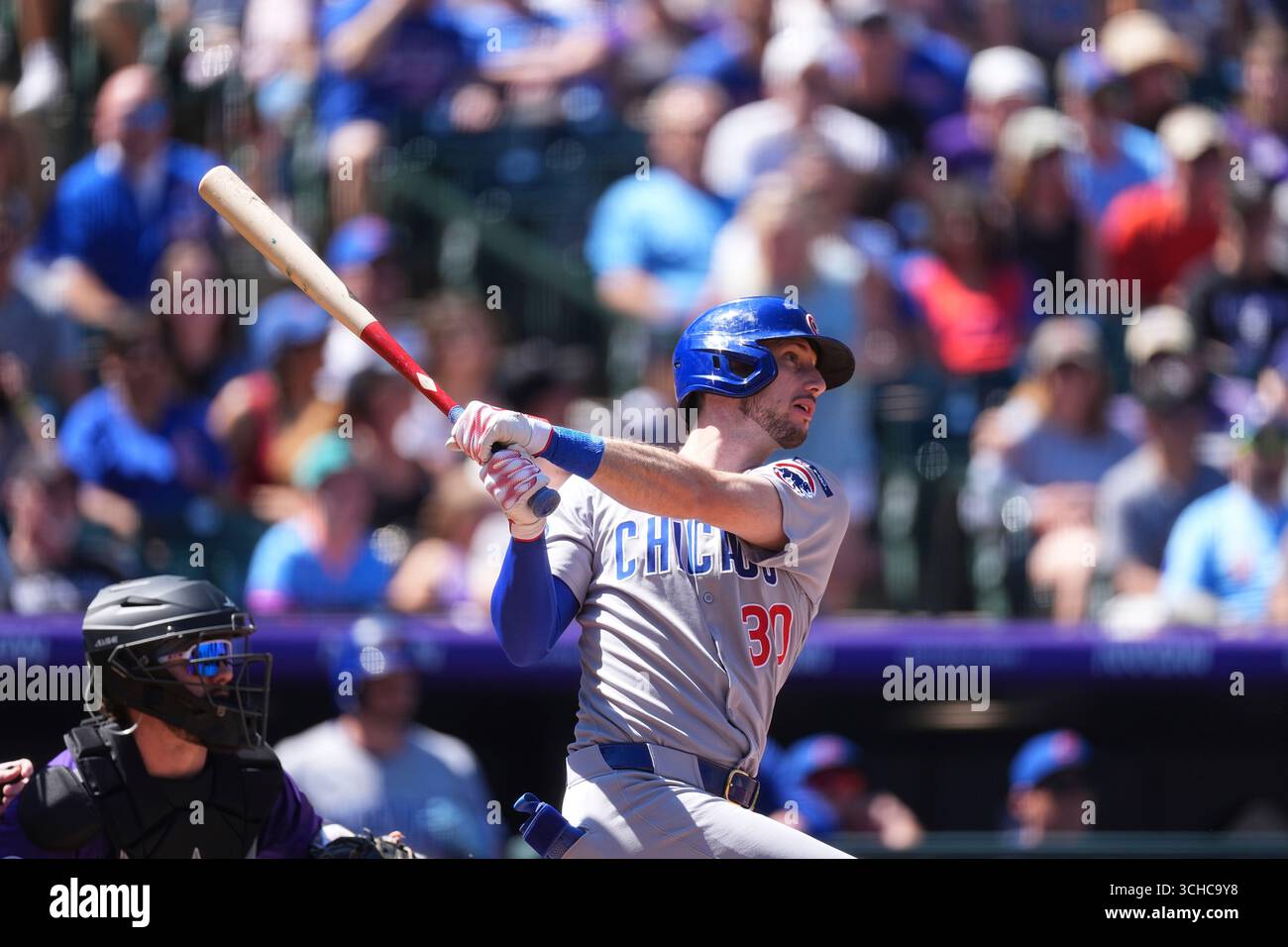 Chicago Cubs right fielder Kyle Tucker (30) in the first inning of a ...