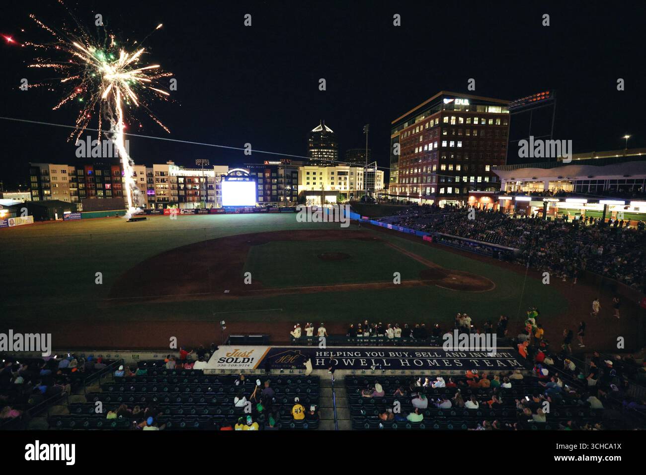 Greensboro, NC: Fans enjoy fireworks following an MiLB game on Sunday ...