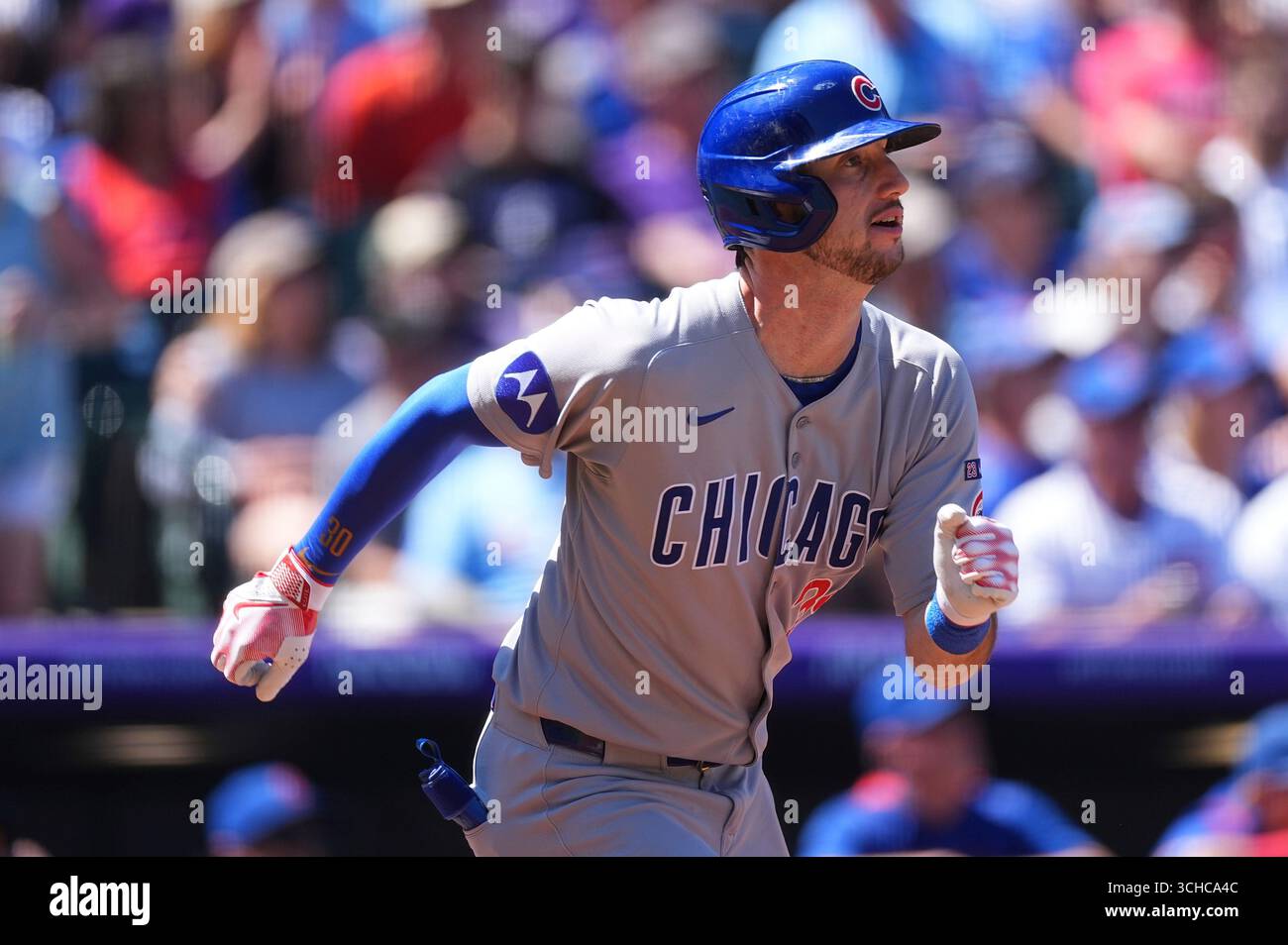 Chicago Cubs right fielder Kyle Tucker (30) in the first inning of a ...