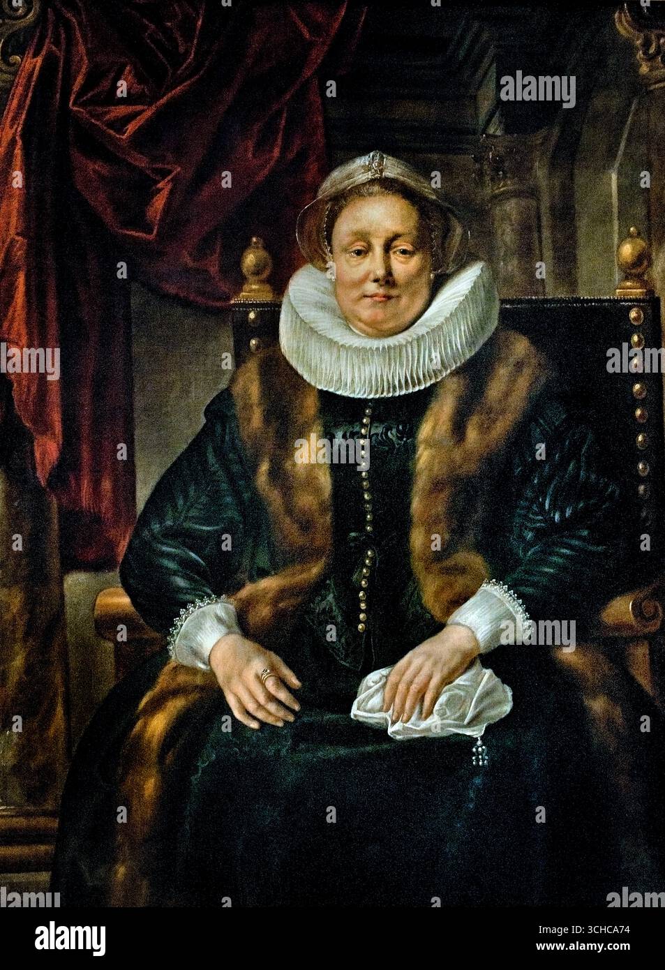 Portrait of an elderly lady JACOB JORDAENS (1593-1678) Flemish Belgian ...