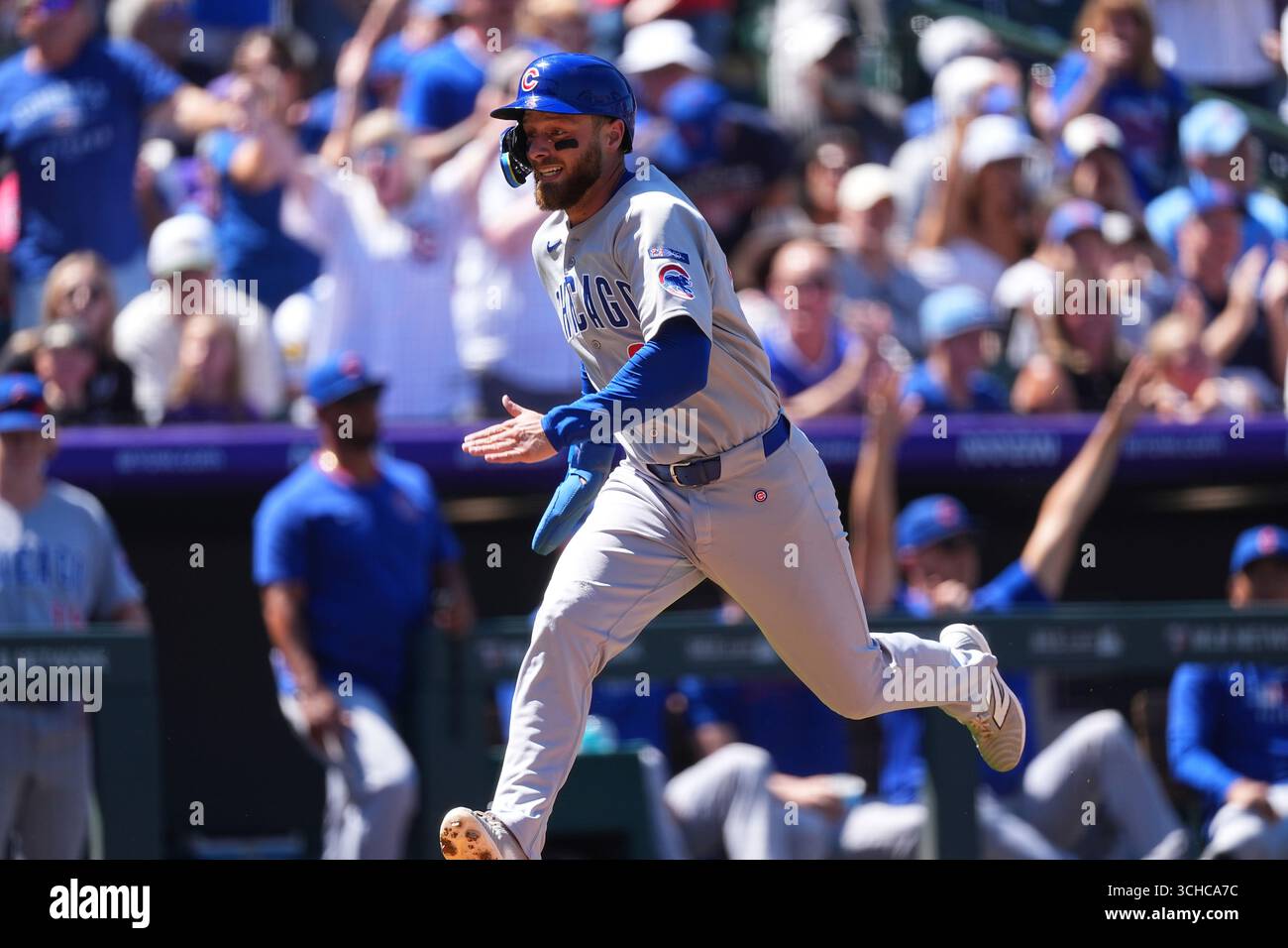 Chicago Cubs first baseman Michael Busch (29) in the third inning of a ...